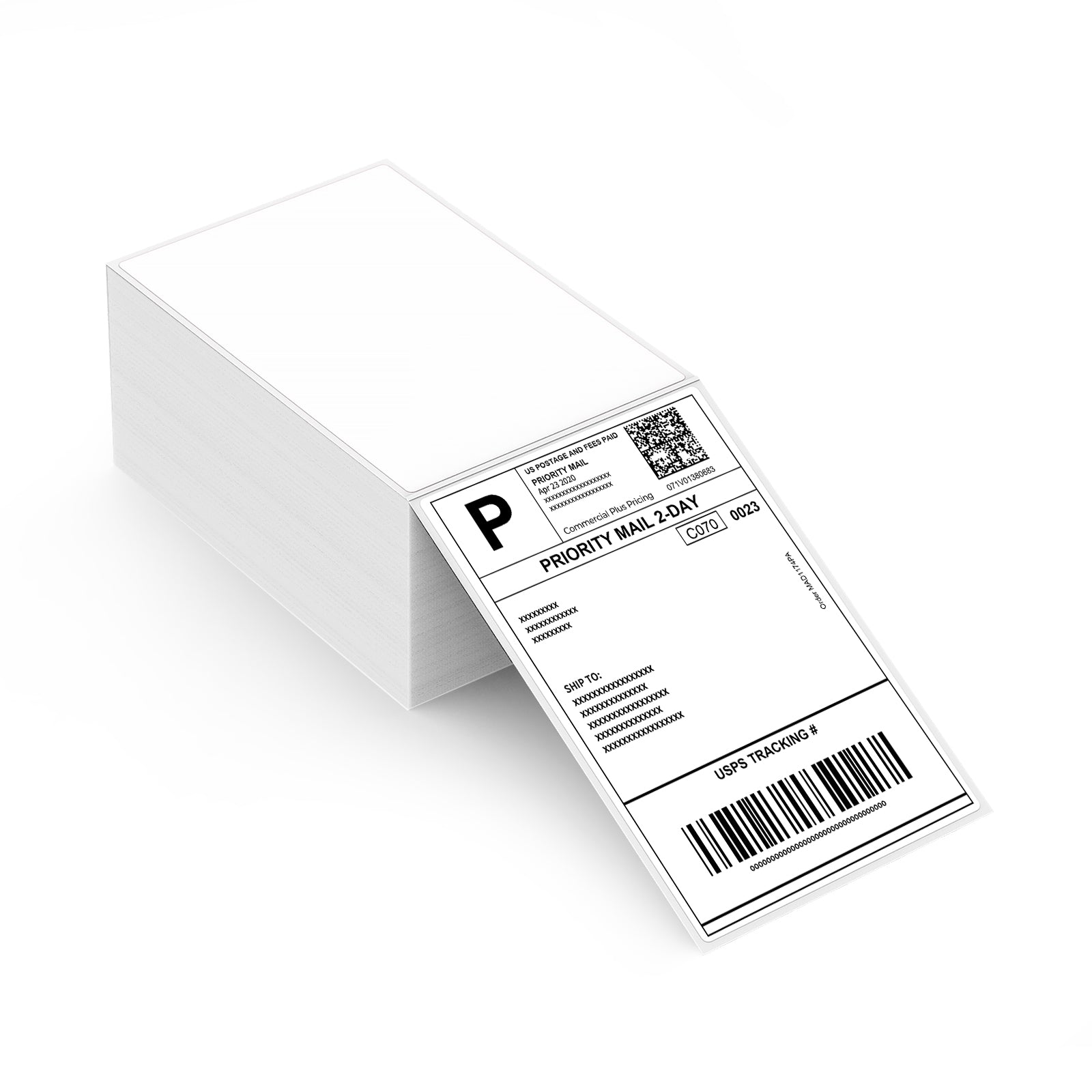 SVANTTO 4x6 Thermal Labels, Strong Adhesive and Perforated Shipping La