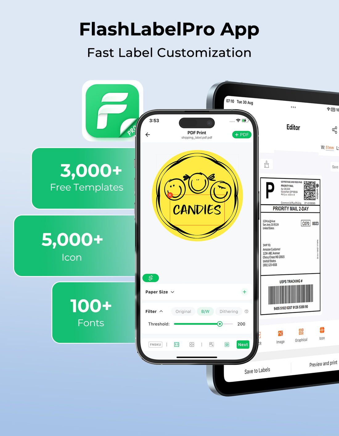 SVANTTO Y42BT Bluetooth Thermal Label Printer, 4x6 Shipping Label Prin